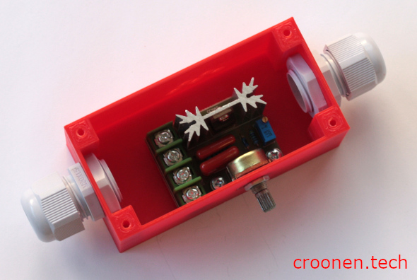 Housing for phase cut speed controller - Free 3d model on creazilla.com