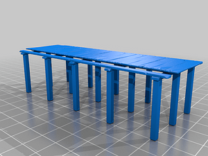 Wooden Board Bridge - Free 3d model on creazilla.com