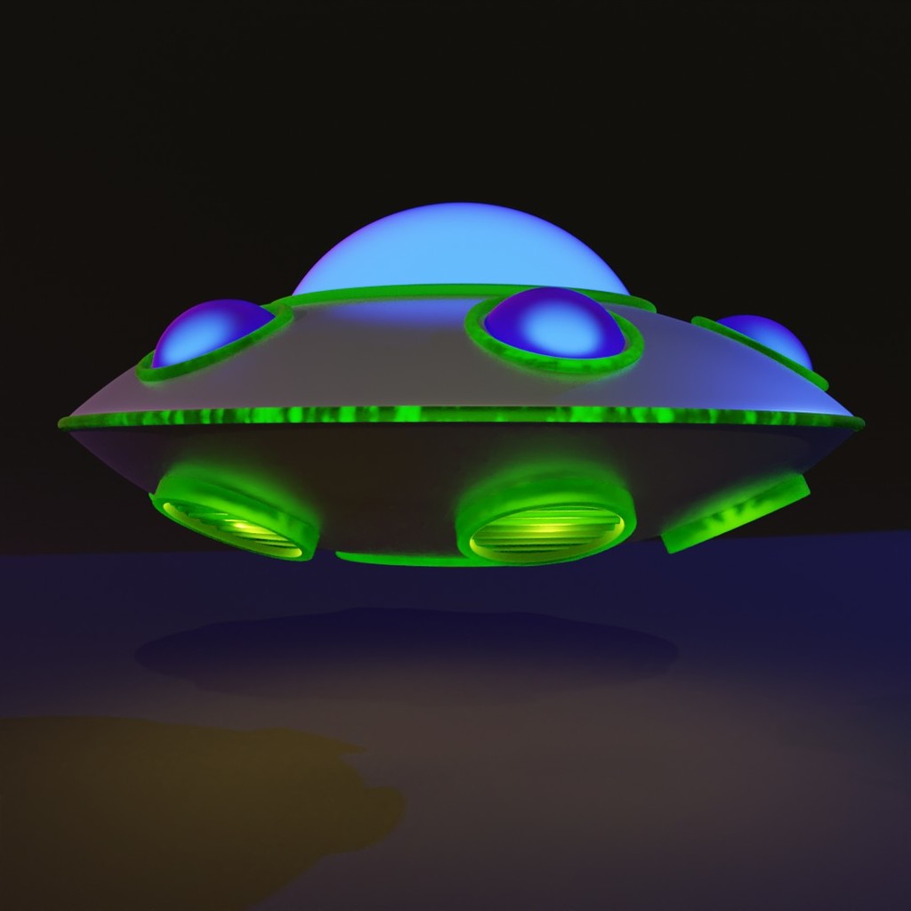 Cute Stylized UFO - Free 3d model on creazilla.com