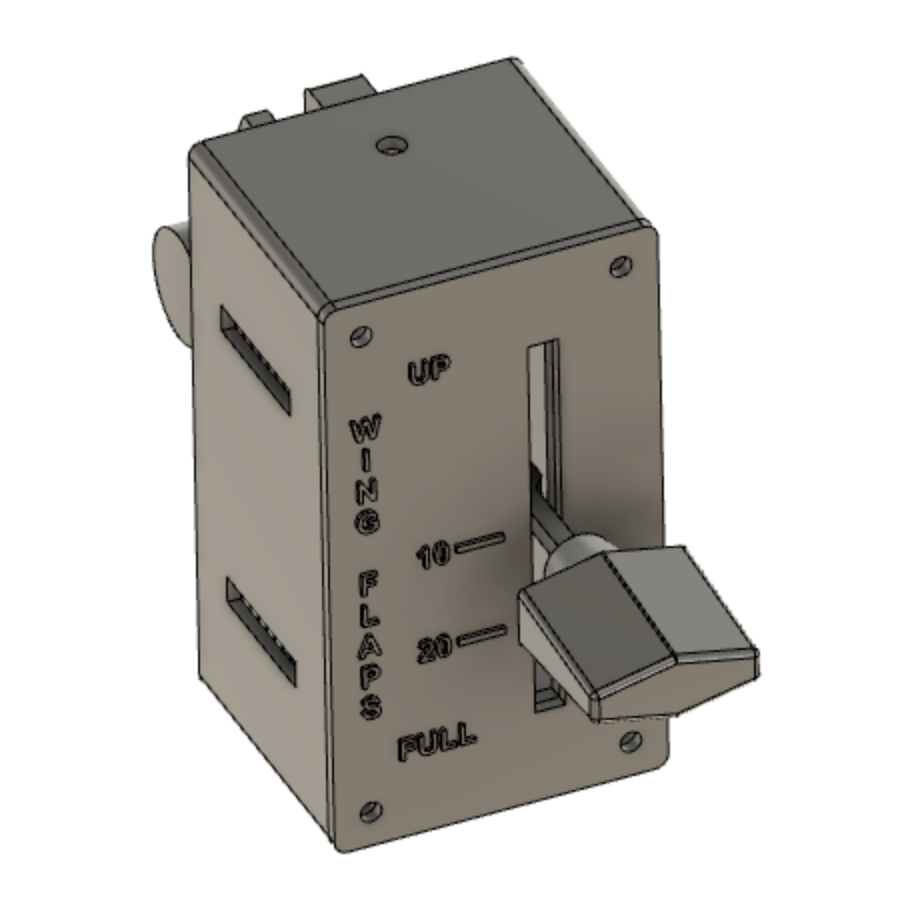 Flaps selector - flight simulator - Free 3d model on creazilla.com