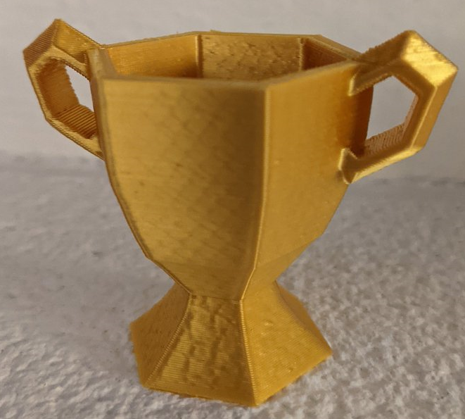 Cute Hexagonal Trophy - Free 3d model on creazilla.com