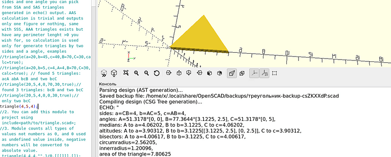 openscad triangle generator - Free 3d model on creazilla.com