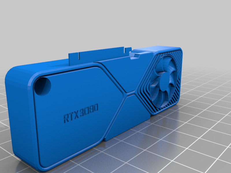 Nvidia RTX 3080 keychain 3d model