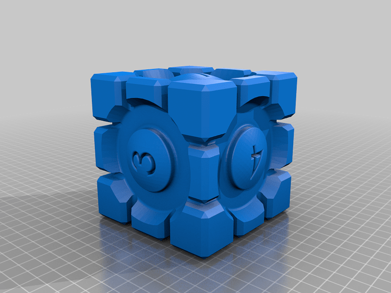 Portal Cube Dice - Free 3d model on creazilla.com