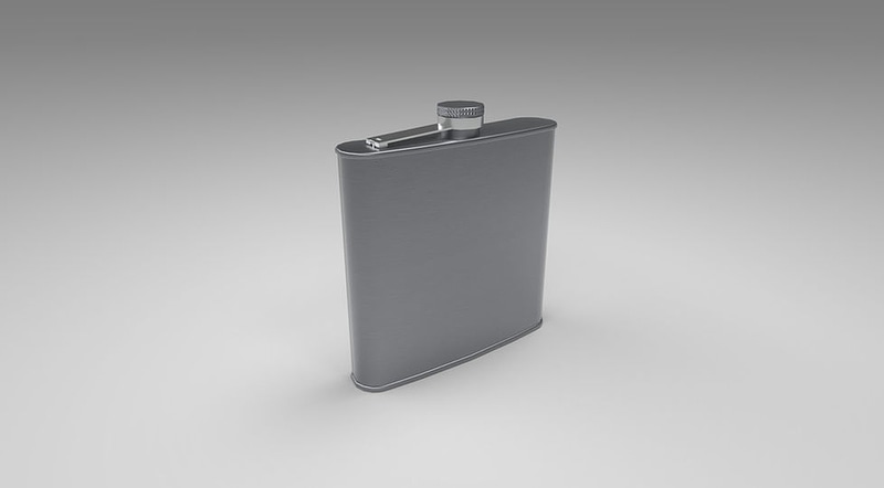 Hip Flask - Free 3d model on creazilla.com