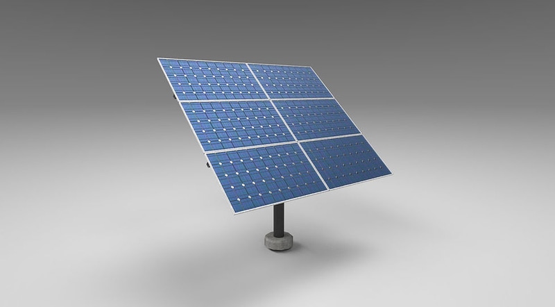 Solar Panel Setup - Free 3d model on creazilla.com