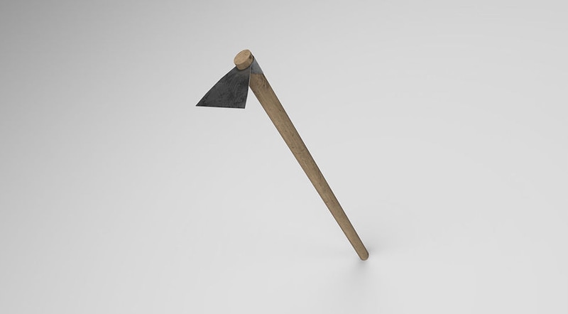 Hoe - Free 3d model on creazilla.com