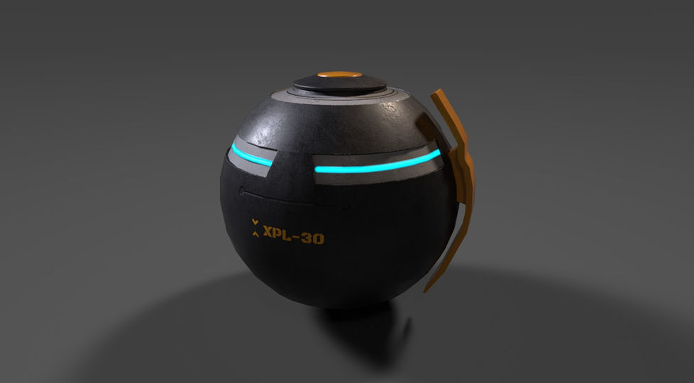 Scifi Grenade - Free 3d model on creazilla.com
