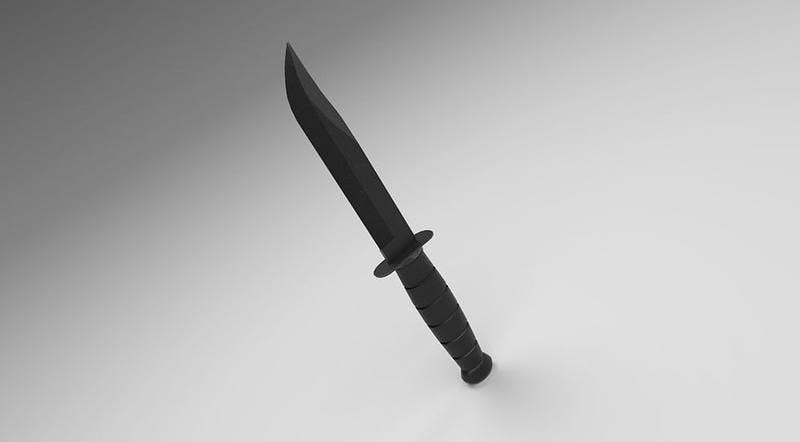 Combat Knife - Free 3d model on creazilla.com