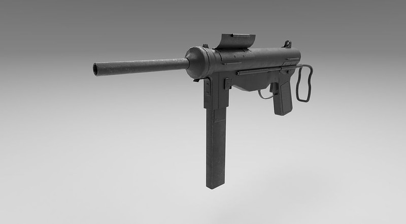 Grease Gun M3 - Free 3d model on creazilla.com