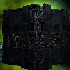 Set of Borg Cubes 3d model