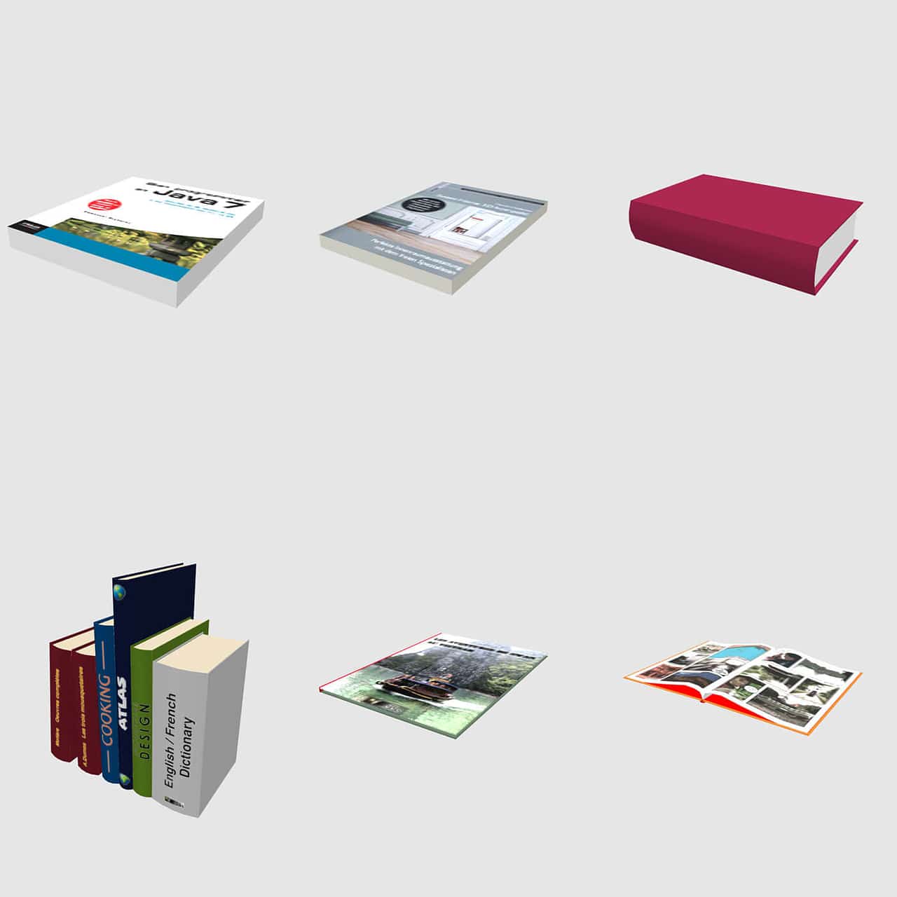 Books - Free 3d model on creazilla.com