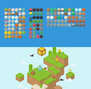 Isometric hexagon tiles vector. Free download. | Creazilla