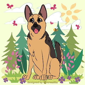 German shepherd - Free vector images on creazilla.com