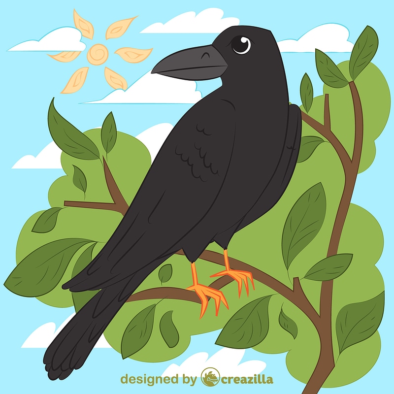 Raven vector. Free download. | Creazilla