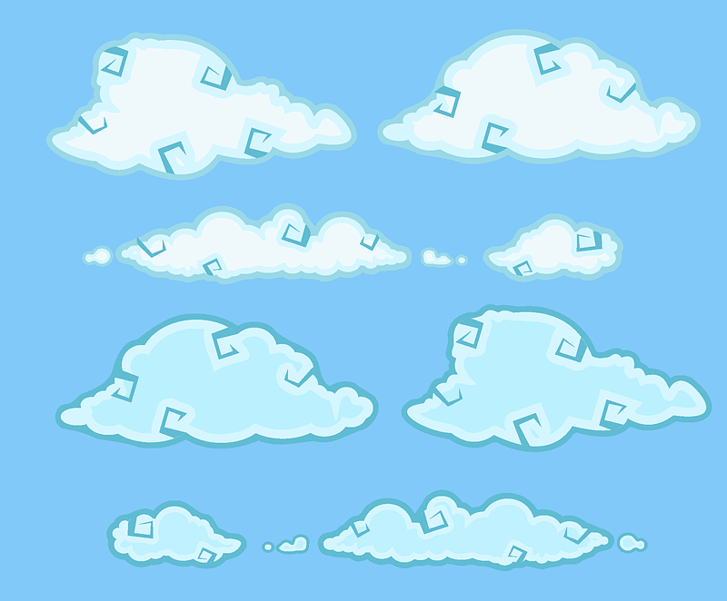 Clouds vector. Free download. | Creazilla