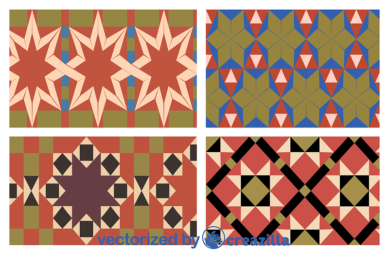 Geometrical Mosaic of the Middle Ages - Free vector images on creazilla.com