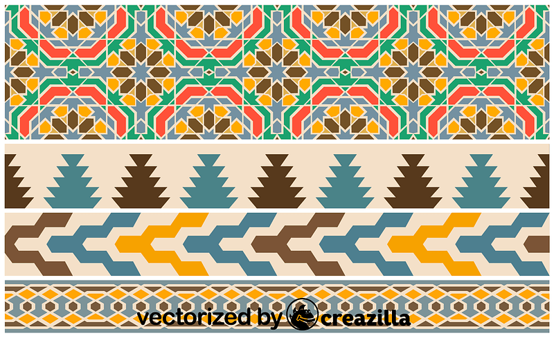 Arabesques mihrab of the Cheykhoun mosque wall tiles - Free vector ...