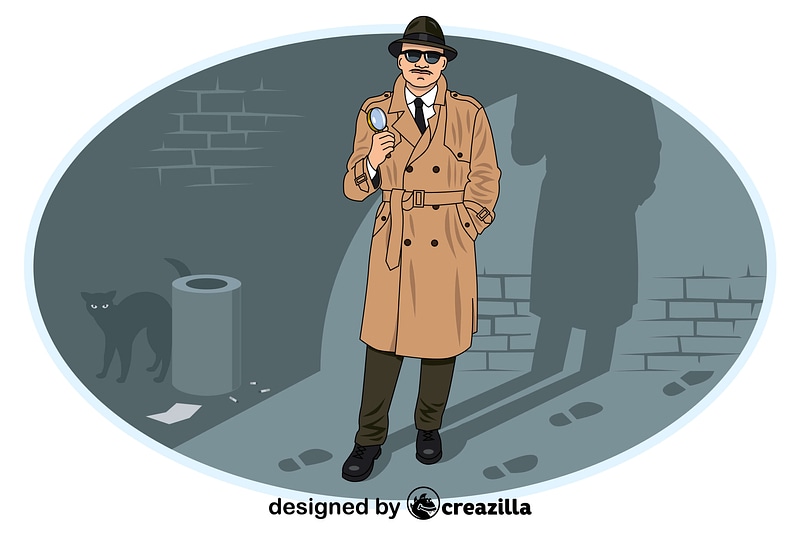 Detective vector. Free download. | Creazilla