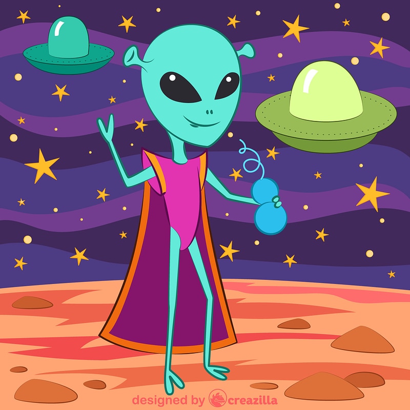 Alien vector. Free download. | Creazilla