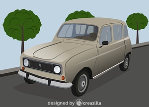 Renault 4l - Free vector images on creazilla.com