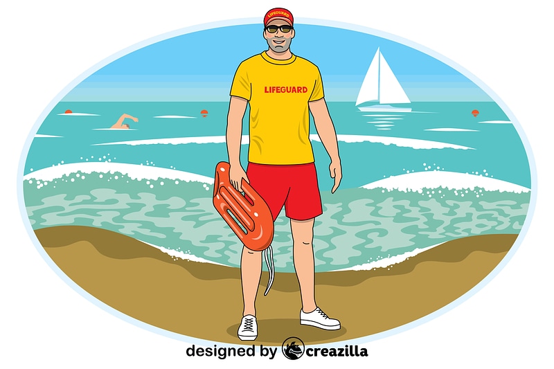 Lifeguard vector. Free download. | Creazilla