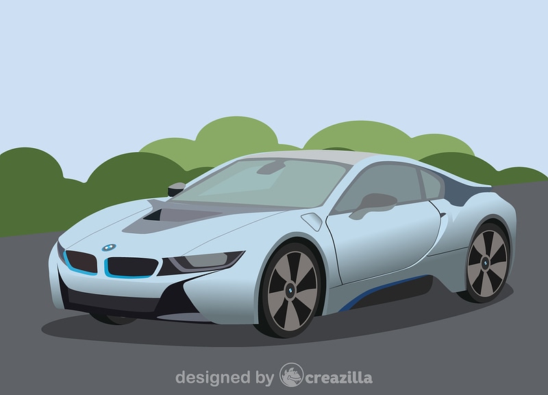BMW i8 - Free vector images on creazilla.com