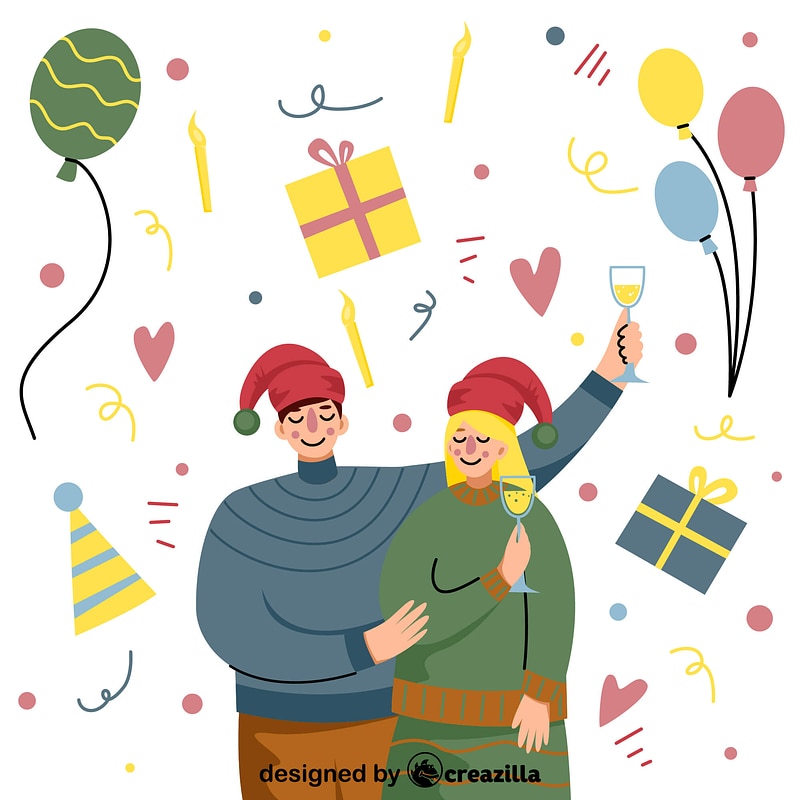 Christmas party vector. Free download. | Creazilla