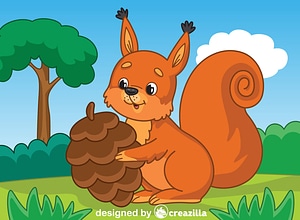 Squirrel vector. Free download. | Creazilla
