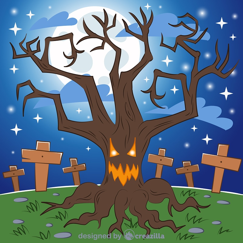 Haunted tree - Free vector images on creazilla.com
