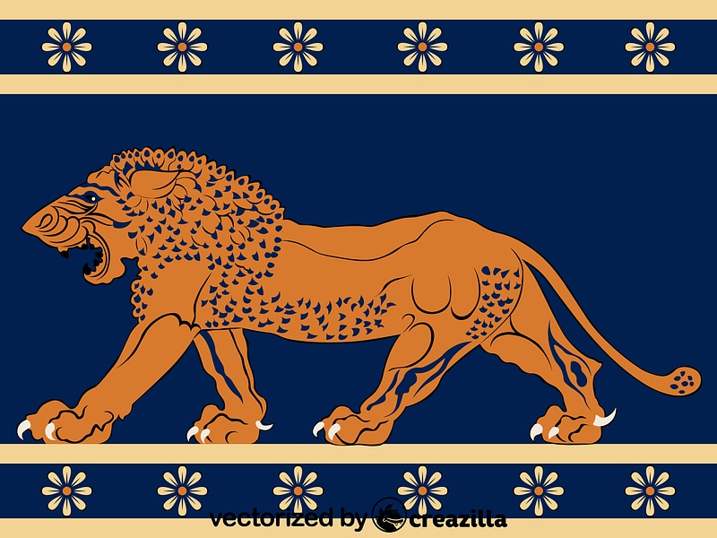 Assyrian pattern vector. Free download. | Creazilla