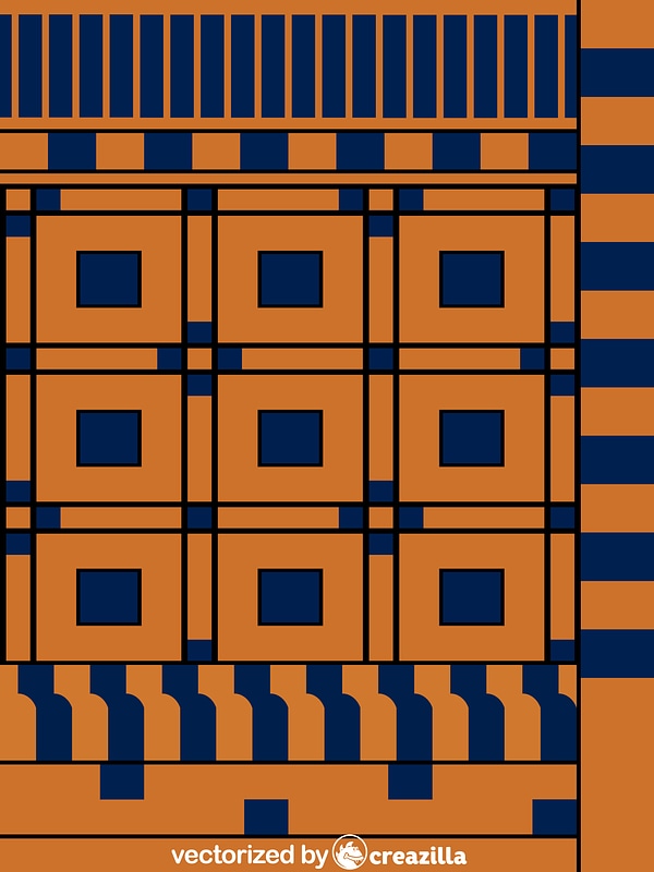 Assyrian pattern vector. Free download. | Creazilla