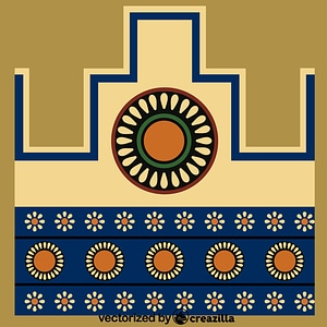 Assyrian pattern vector. Free download. | Creazilla