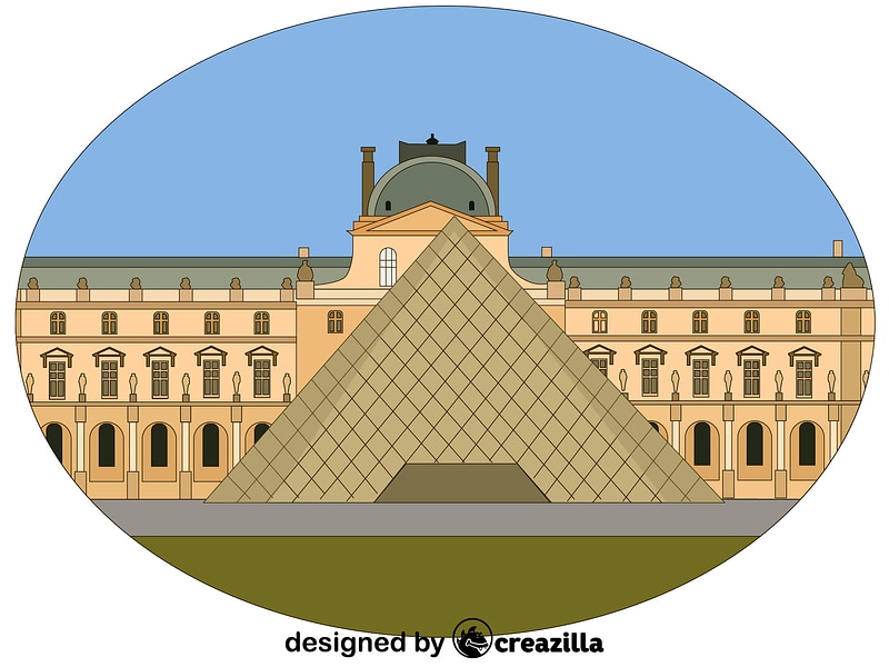 The Louvre - Free vector images on creazilla.com