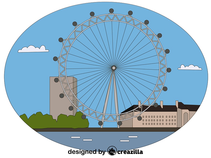 London Eye vector. Free download. | Creazilla