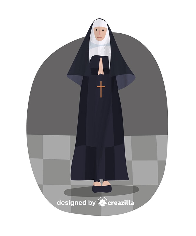 Nun vector. Free download. | Creazilla
