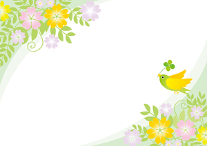 Flower Cat Bird Frame vector. Free download. | Creazilla