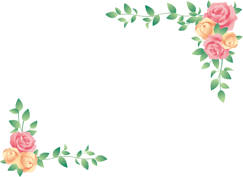 Rose Frame vector. Free download. | Creazilla