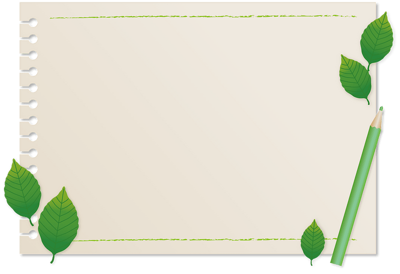 Leaves Colored Pencil vector. Free download. | Creazilla