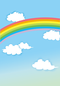 Rainbow Sky vector. Free download. | Creazilla