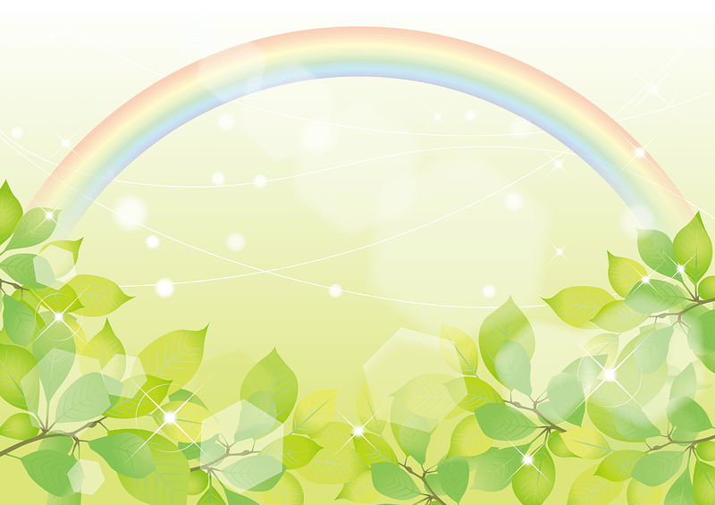 Rainbow Leaves vector. Free download. | Creazilla