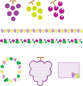 Grape Line Frame - Free vector images on creazilla.com