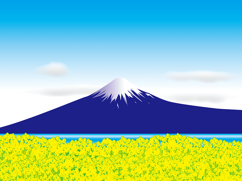 Mount Fuji vector. Free download. | Creazilla