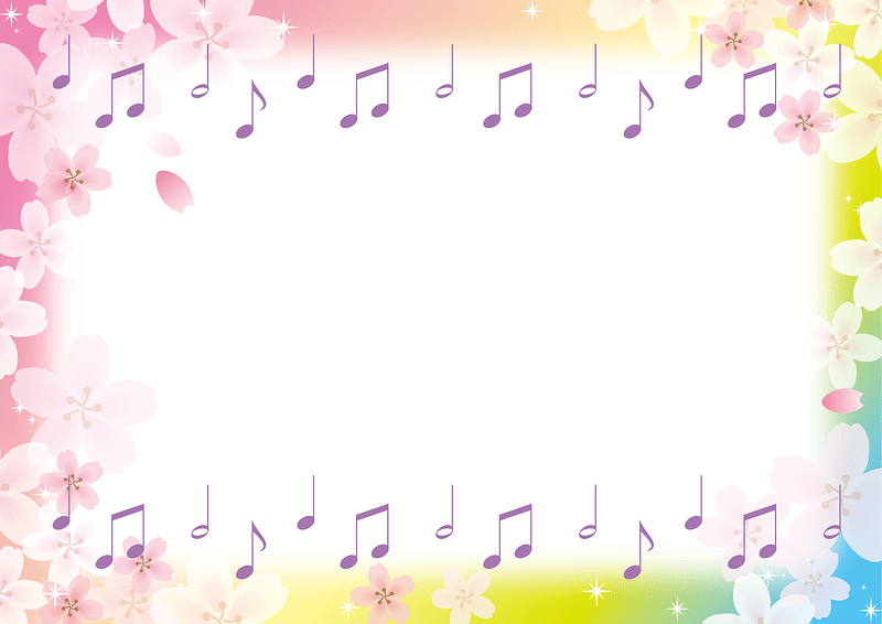 Sakura Music Note vector. Free download. | Creazilla
