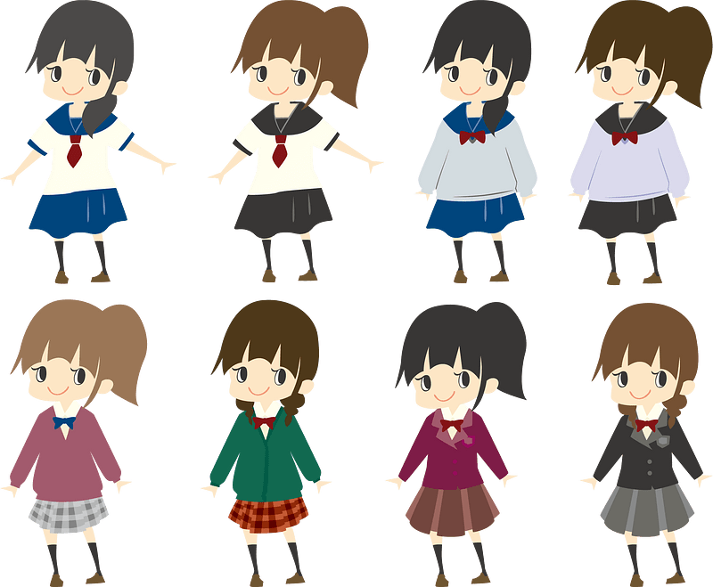 High School Girl vector. Free download. | Creazilla