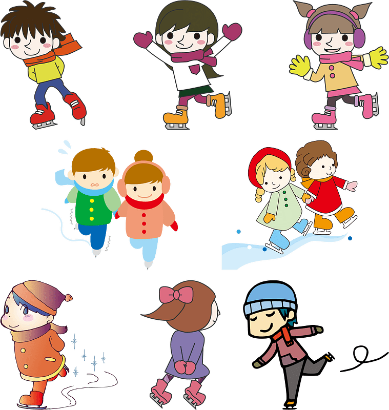 Ice Skating vector. Free download. | Creazilla