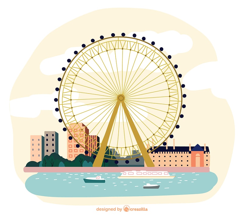 London Eye vector. Free download. | Creazilla