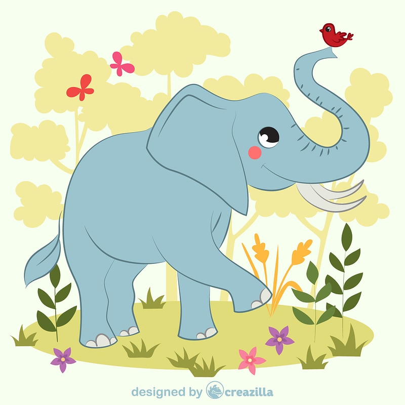 Elephant vector. Free download. | Creazilla